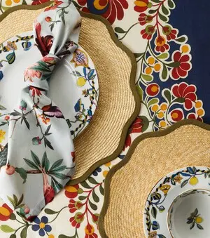 La DoubleJ Cloud Set Of 2 Straw Placemats - Beige