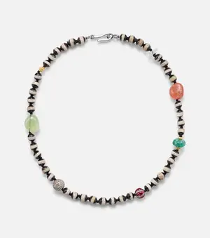 Ileana Makri Globetrotter Beaded Necklace With Gemstones - Multicoloured