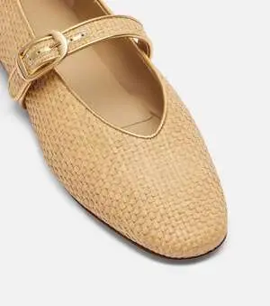 Le Monde Beryl Stella Raffia Ballet Flats - Brown