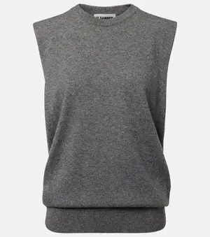 JIL SANDER Cashmere Sweater Vest - Grey