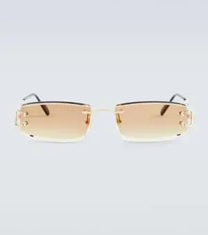 Cartier Rectangular Sunglasses - Gold