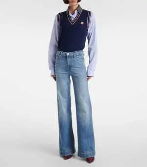7 For All Mankind Modern Dojo Wide-leg Jeans - Blue