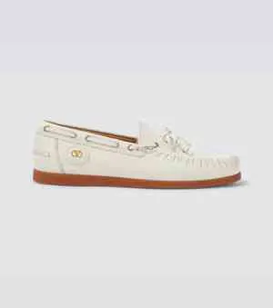 Men's White Boat Shoes