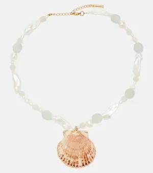 JENNIFER BEHR Catalina Embellished Necklace - White