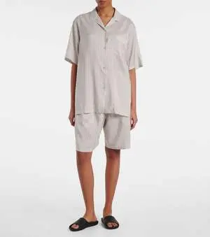 THE ROW Jorge Striped Silk Shirt