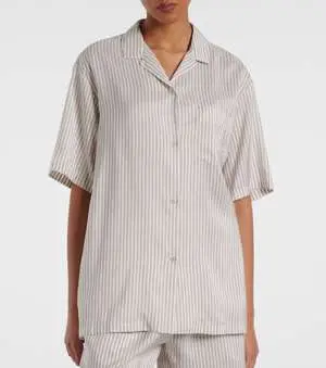 THE ROW Jorge Striped Silk Shirt