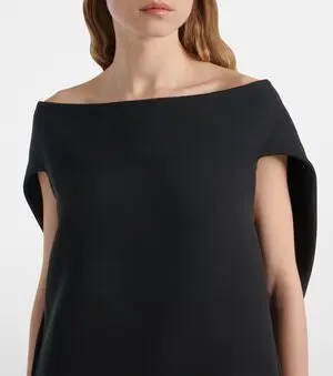 THE ROW Pallenberg Off-shoulder Top - Black