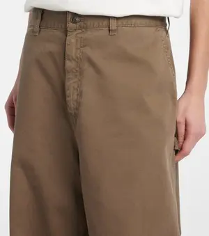 THE ROW Sharka Cotton Gabardine Wide-leg Pants - Brown