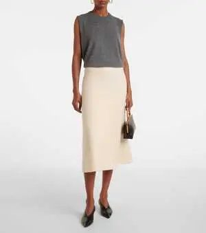 JIL SANDER Wool Midi Skirt