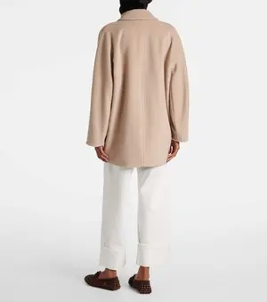Max Mara Rebus Wool And Cashmere Coat - Beige