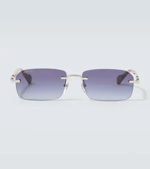 Gucci Rectangular Sunglasses - Brown