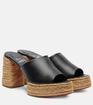 Christian Louboutin Woven Mules Clogs For Women