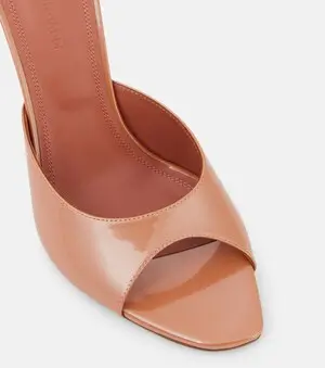 Amina Muaddi Alexa 95 Patent Leather Mules