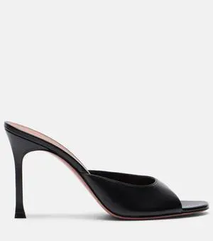 Amina Muaddi Alexa 95 Leather Mules