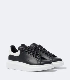 Alexander McQueen Oversized Leather Sneakers Black