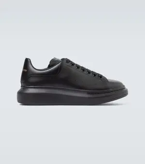 Alexander McQueen Oversized Leather Sneakers - Black