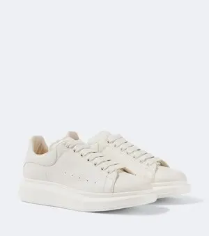 Alexander McQueen Oversized Leather Sneakers - White