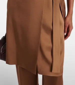 Max Mara Afgano Belted Satin Jacket - Brown