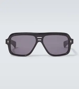 JACQUES MARIE MAGE Fugue Aviator Sunglasses - Black