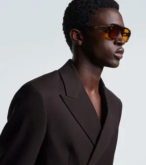 JACQUES MARIE MAGE Aviator Sunglasses - Brown