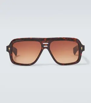 JACQUES MARIE MAGE Aviator Sunglasses - Brown