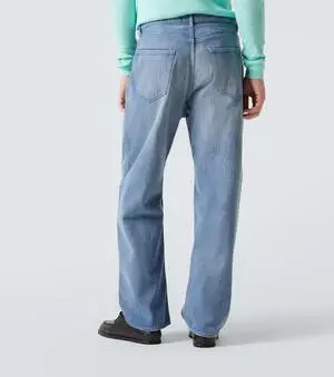 Auralee Faded Mid-rise Straight Jeans