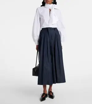 Max Mara Amanda Chambray Maxi Skirt