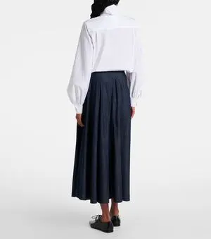 Max Mara Amanda Chambray Maxi Skirt