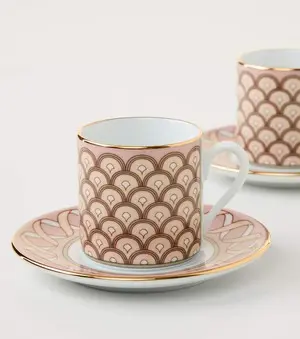 La DoubleJ Impero Set Of 2 Espresso Cups And Saucers