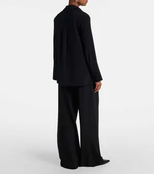 Max Mara Dover Silk-blend Cady Blouse - Black
