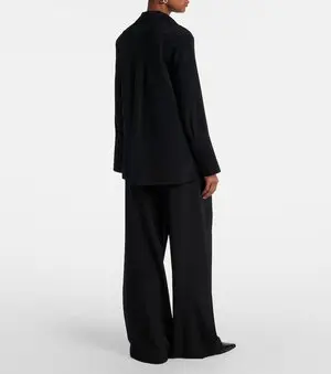 Max Mara Dover Silk-blend Cady Blouse - Black