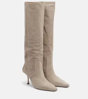 Paris Texas Bettina 75 Knee-high Suede Boots - Grey