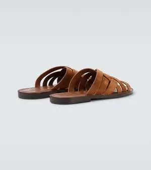 Brunello Cucinelli Woven Suede Sandals