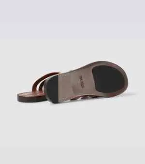 Brunello Cucinelli Woven Suede Sandals
