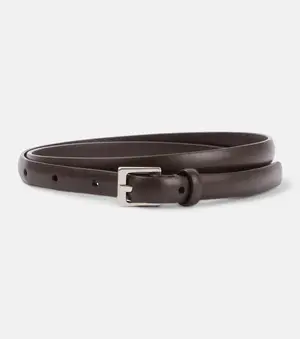 THE ROW Leather Belt - Brown