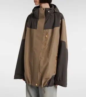 Prada Colorblocked Oversized Jacket - Brown