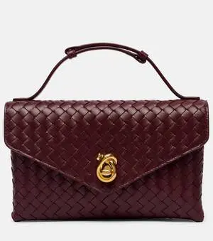 Bottega Veneta Knot Lock Intrecciato Leather Top-handle Bag