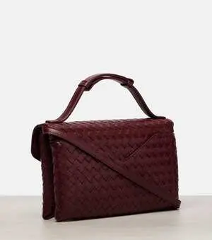 Bottega Veneta Knot Lock Intrecciato Leather Top-handle Bag