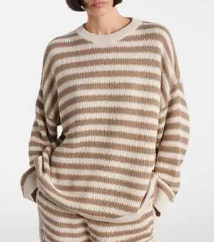 Brunello Cucinelli Striped Cotton-blend Sweater