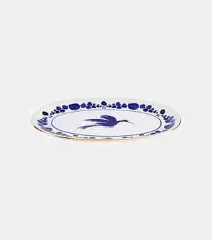 La DoubleJ Wildbird Porcelain Platter - Blue