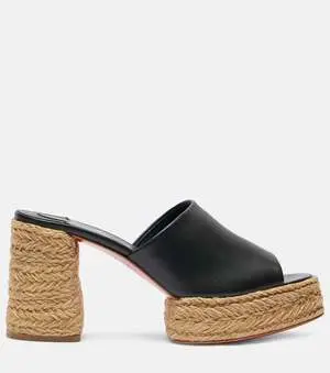 CHRISTIAN LOUBOUTIN Calakala 85 Leather Platform Mules