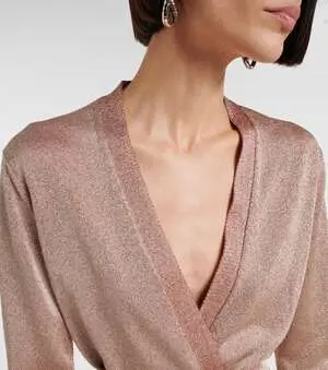 Missoni Belted Lame Wrap Cardigan