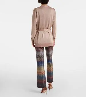 Missoni Belted Lame Wrap Cardigan