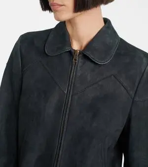 THE ROW Axelette Suede Jacket - Black