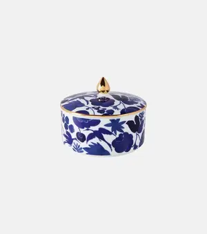 La DoubleJ Wildbird Blu Porcelain Container - Blue