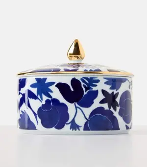 La DoubleJ Wildbird Blu Porcelain Container