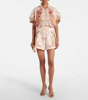 Zimmermann Ascension Shirred Floral Blouse