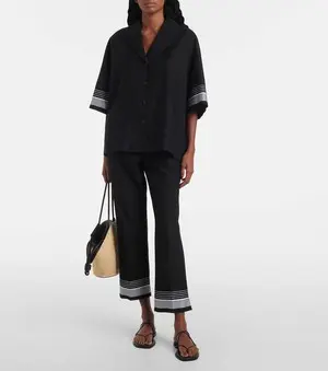 JOSEPH Tottenham Cropped Straight Pants