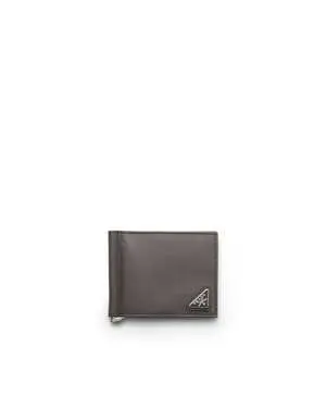 Prada Saffiano Leather Wallet - Grey