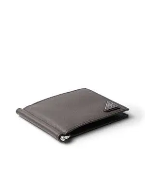 Prada Saffiano Leather Wallet - Grey